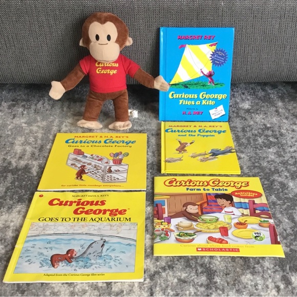 Gund | Toys | Curious George Bundle 5 Books Plush | Poshmark
